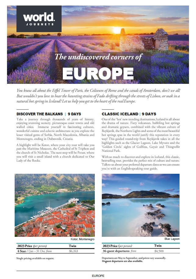 Flyers - World Journeys New Zealand